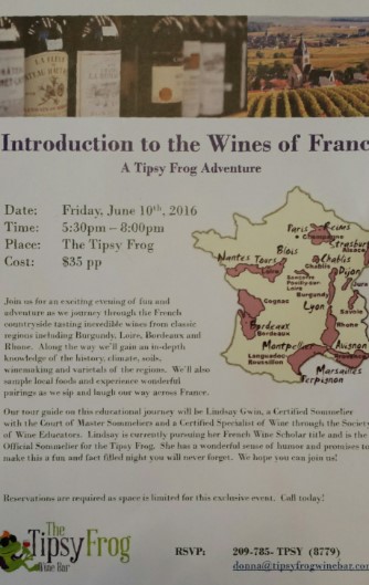 Tipsy Frog Wine Bar Closing! One Door Closing and Another Door Opening ...